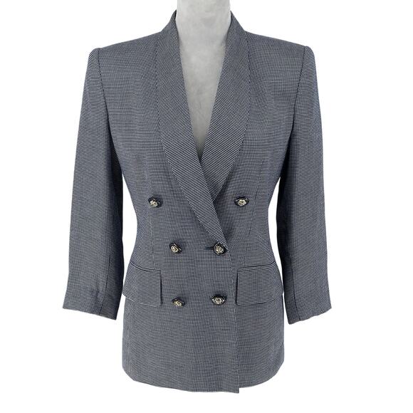 Kasper | Jackets & Coats | Kasper Jacket Petites 4p Navy Blue White ...